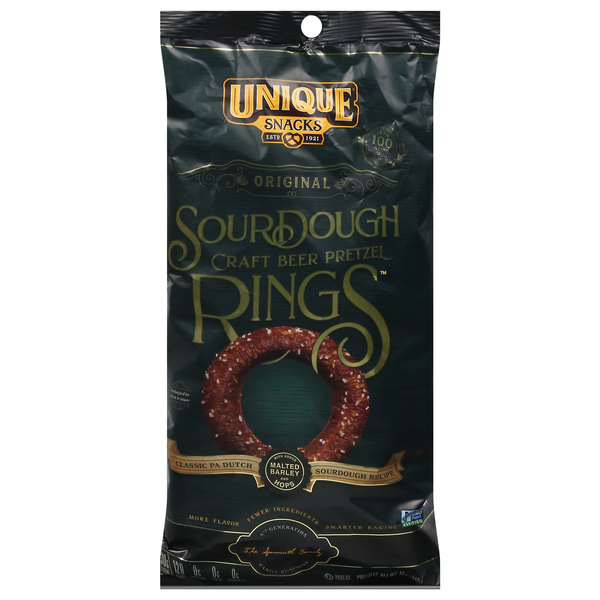 Save on Unique Snacks Original Sourdough Craft Beer Pretzel Rings Order ...