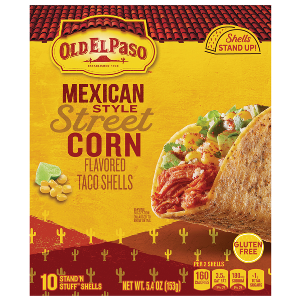 Save on Old El Paso Gluten Free Mexican Style Street Corn Hard Taco ...