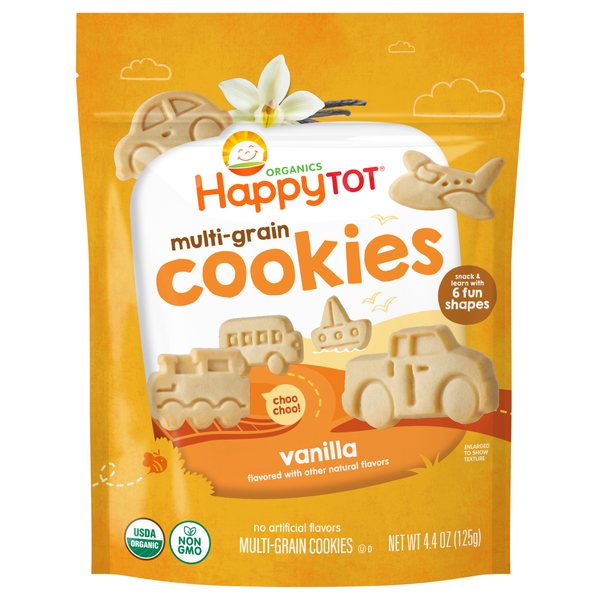 Save on Happy Tot Organic Vanilla Multi-Grain Cookies Toddler Snack ...