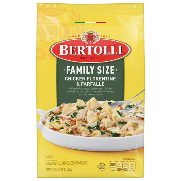 Save on Bertolli Chicken Florentine & Farfalle Family Size Order Online ...