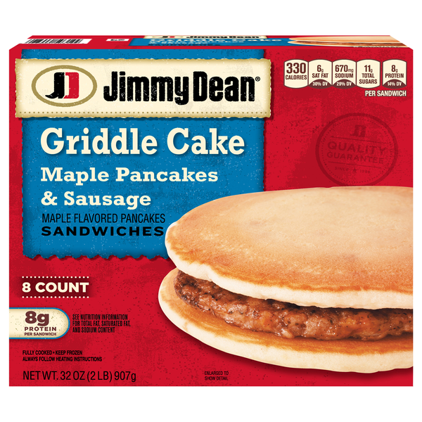 Save on Jimmy Dean Maple Pancakes & Sausage Griddle Cake Sandwiches - 8 ...