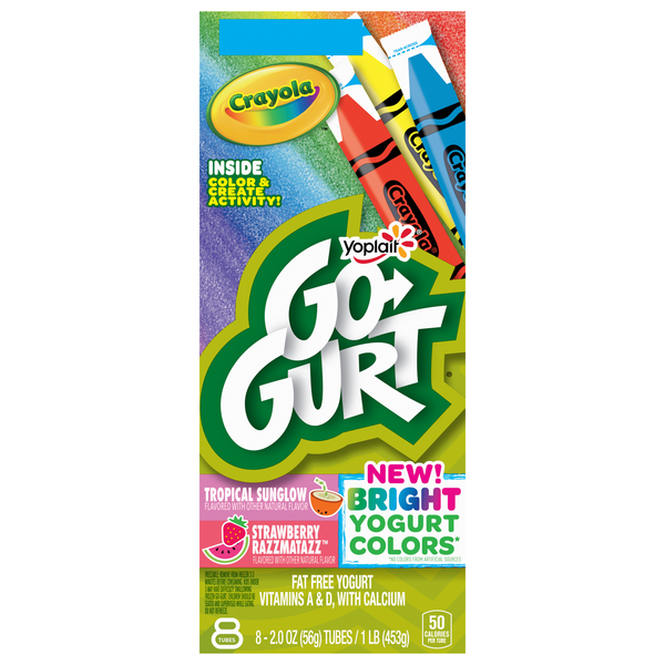 Save on Yoplait Go-GURT Crayola Bright Colors Yogurt Tubes - 8 ct Order ...