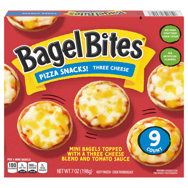 Save on Bagel Bites Three Cheese Mini Pizza Snacks - 9 ct Frozen Order ...