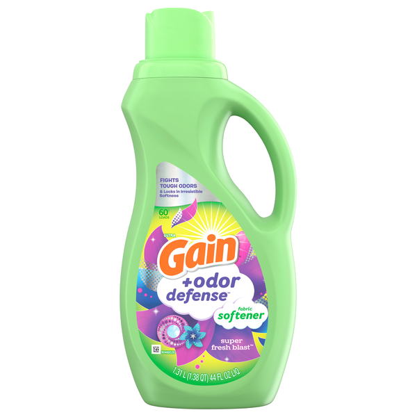 Save on Gain + Odor Defense Ultra Super Fresh Blast Fabric Softener ...