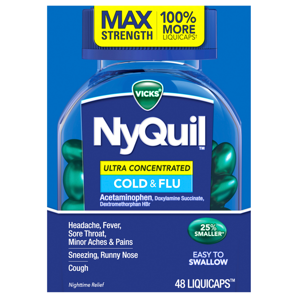 Save on Vicks NyQuil Max Strength Ultra Cold & Flu Liquicaps Order ...