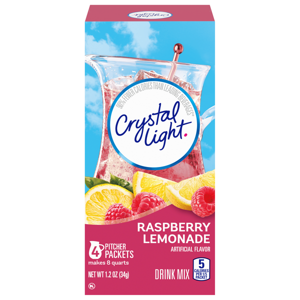 Save on Crystal Light Drink Mix Raspberry Lemonade - 4 ct Order Online ...