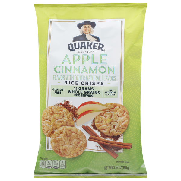 Save on Quaker Rice Crisps Apple Cinnamon Gluten Free Order Online ...