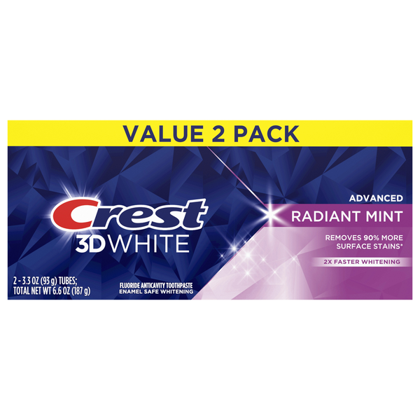 Save on Crest 3D White Fluoride Anticavity Whitening Toothpaste Radiant ...
