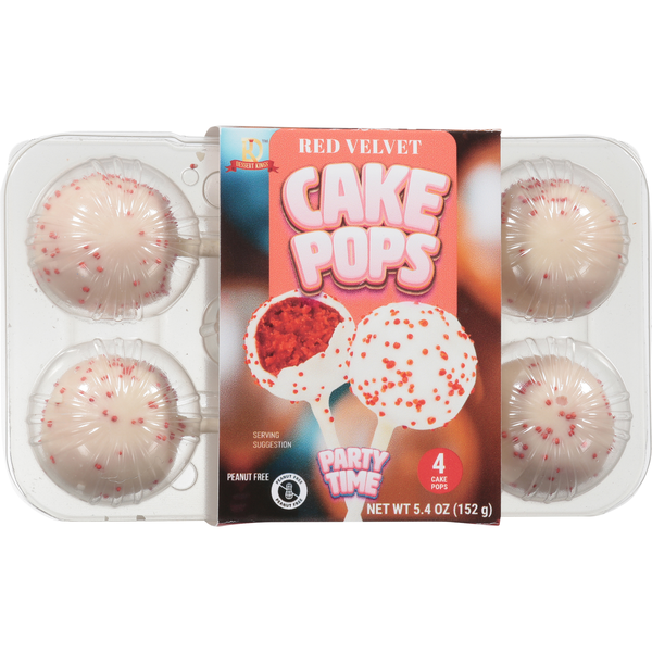 Save on Dessert Kings Party Time Red Velvet Cake Pops - 4 ct Order ...