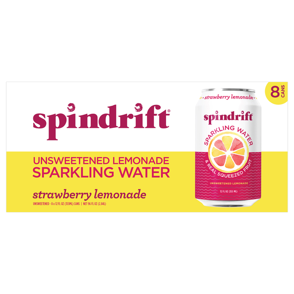 Save on Spindrift Unsweetened Strawberry Lemonade Sparkling Water - 8 ...