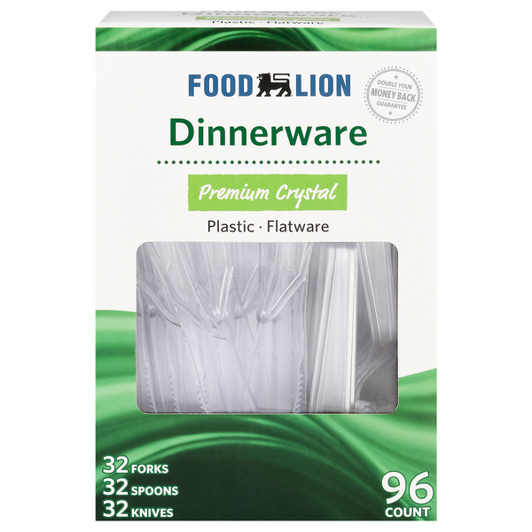 Save on Food Lion Dinnerware Premium Crystal Forks Spoons Knives Order ...