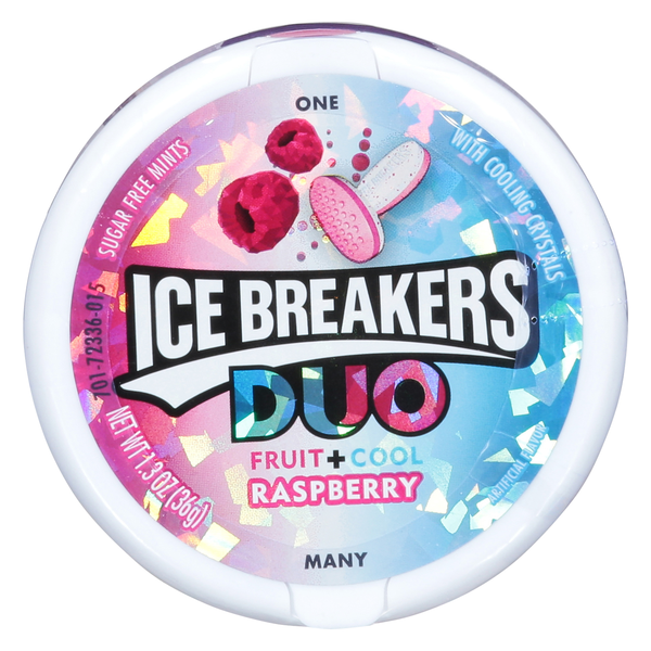 Save on Ice Breakers Duo Sugar Free Mints Fruit + Cool Raspberry Order ...