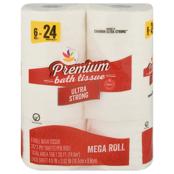 Save on Giant Premium Ultra Strong Mega Roll 2-Ply Toilet Paper Order Online Delivery | Giant