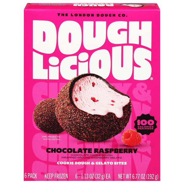 Save on Doughlicious Chocolate Raspberry Cookie Dough & Gelato Bites ...