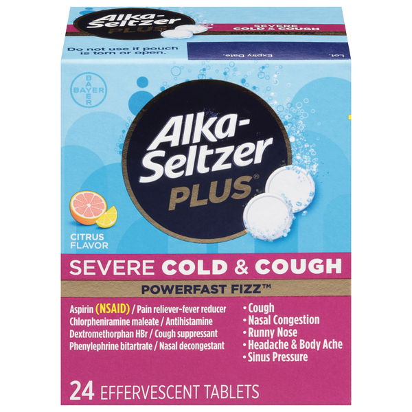 Save on Alka-Seltzer Plus PowerFast Fizz Severe Cold & Cough Citrus ...