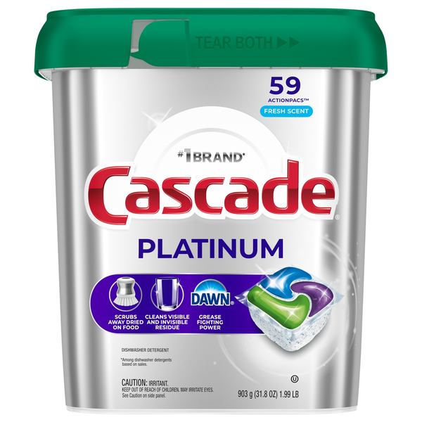 Save on Cascade Platinum Dawn Fresh Scent Dishwasher Detergent ...