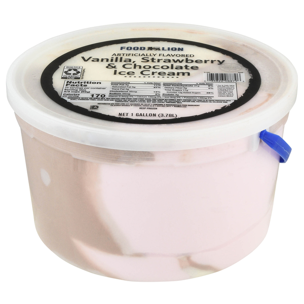 Save on Food Lion Neapolitan Vanilla Strawberry & Chocolate Ice Cream ...