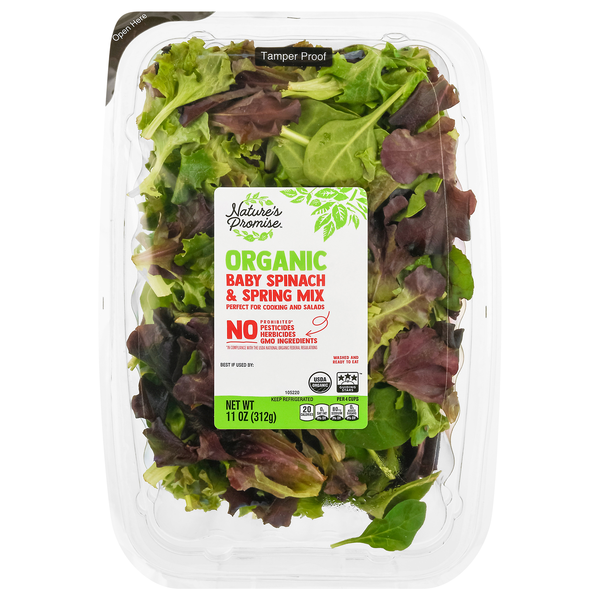 Save on Nature's Promise Organic Baby Spinach & Spring Mix Order Online ...