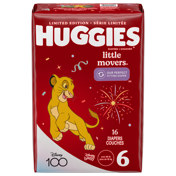Save on Huggies Little Movers Size 6 Baby Diapers 35+ lb Order Online ...