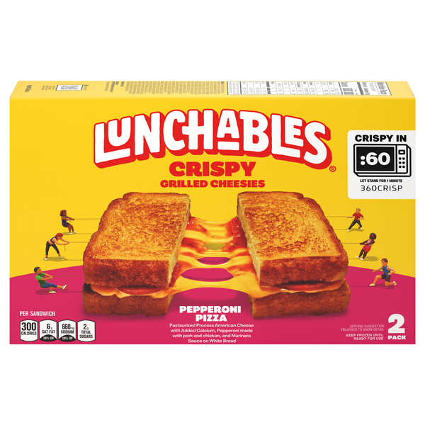 Save on Lunchables Crispy Grilled Cheesies Pepperoni Pizza - 2 ct Order ...
