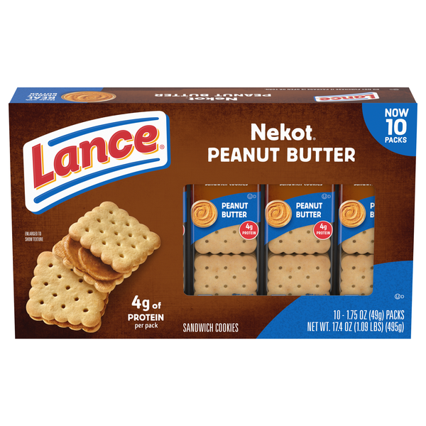 Save on Lance Nekot Peanut Butter Sandwich Cookie Packs - 10 ct Order ...