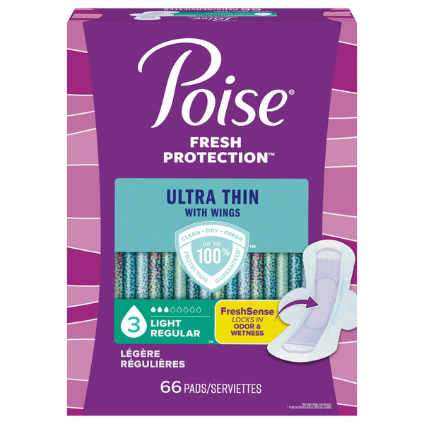 Save on Poise Incontinence Pads Ultra Thin Light Regular Length Order ...