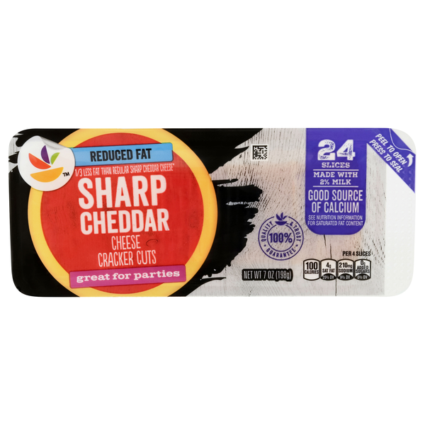 Save on Giant Reduced Fat Sharp Cheddar Cheese Cracker Cut Slices - 24 ...