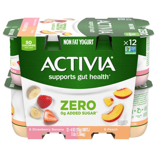Save on Activia 60 Calories Non Fat Straw Banana/Peach Probiotic Yogurt ...
