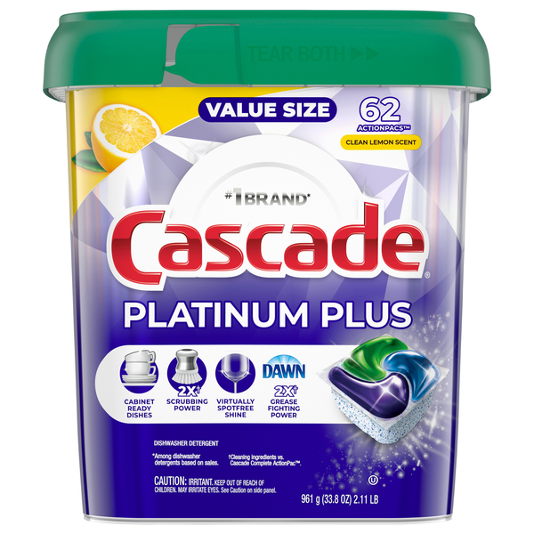 Save on Cascade Platinum Plus Dawn Clean Lemon Dishwasher Detergent ...