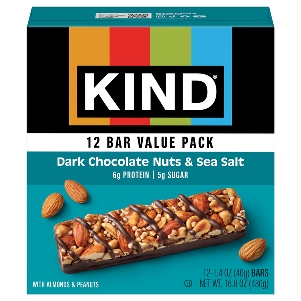 Save on KIND Gluten Free Dark Chocolate Nuts & Sea Salt Bars Value Pack ...