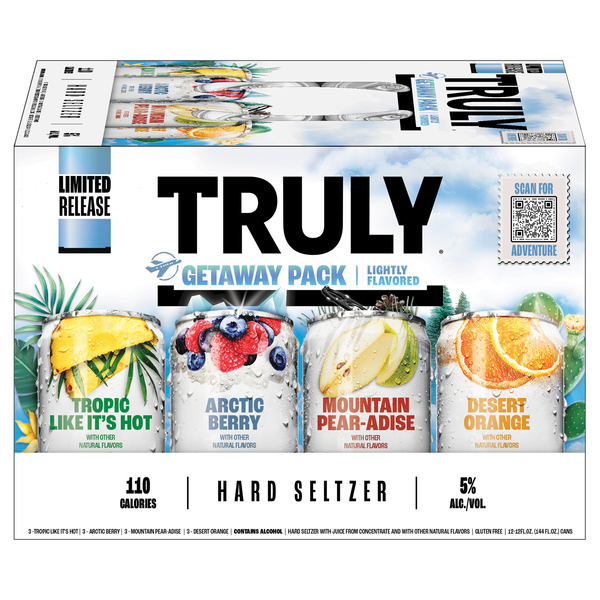 Save on TRULY Getaway Pack Variety Hard Seltzer Gluten Free - 12 pk ...