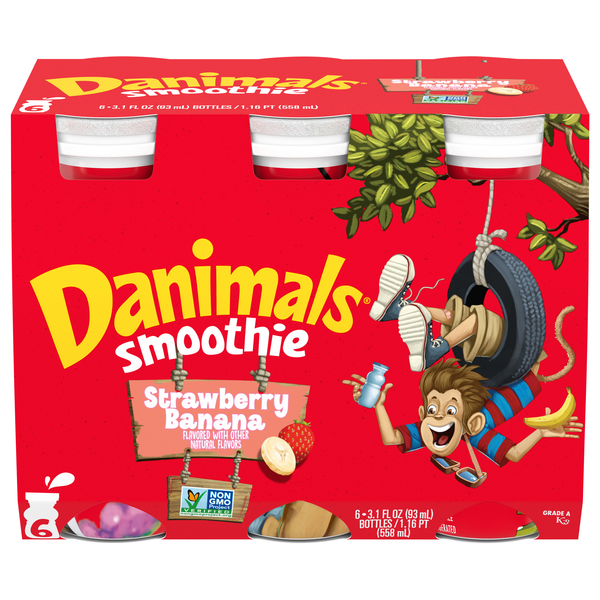 Save on Danimals Smoothie Strawberry Banana Drink - 6 pk Order Online ...
