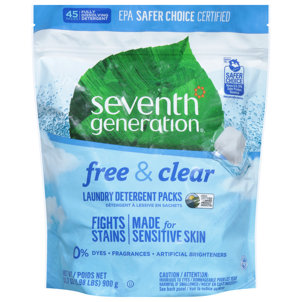 Save on Seventh Generation Free & Clear Laundry Detergent Pacs Order ...