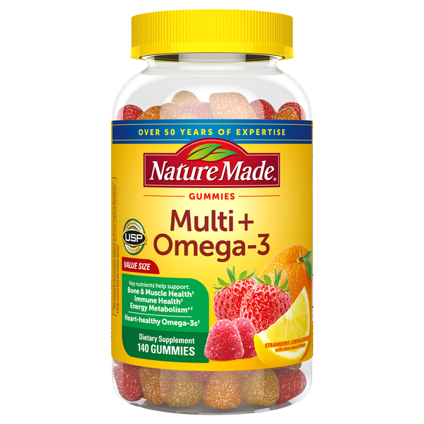 Save on Nature Made Strawberry Lemon Orange Multi + Omega-3 Supplement ...