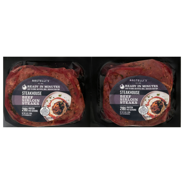 Save on Rastelli's Steakhouse Beef Sirloin Steaks - 2 ct Order Online ...
