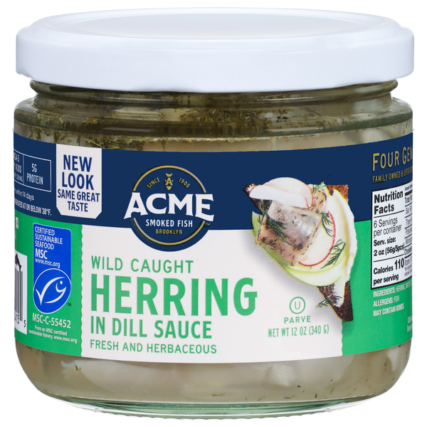 Save on Acme Wild Caught Herring in Dill Sauce Refrigerated Order ...