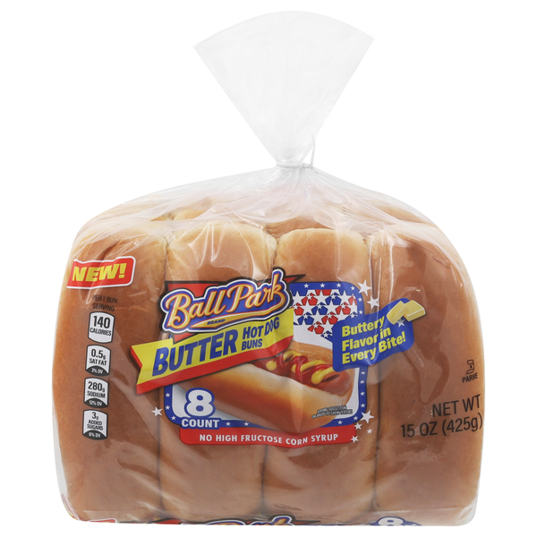 Save on Ball Park Butter Hot Dog Buns - 8 ct Order Online Delivery ...