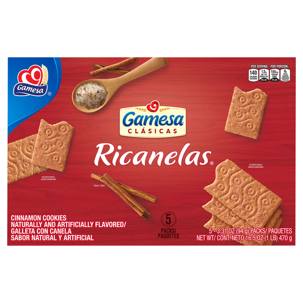 Save on Gamesa Clasicas Ricanelas Cookies Cinnamon - 5 ct Order Online ...