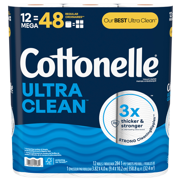 Save on Cottonelle Ultra Clean Mega Roll 1-Ply Toilet Paper Order ...
