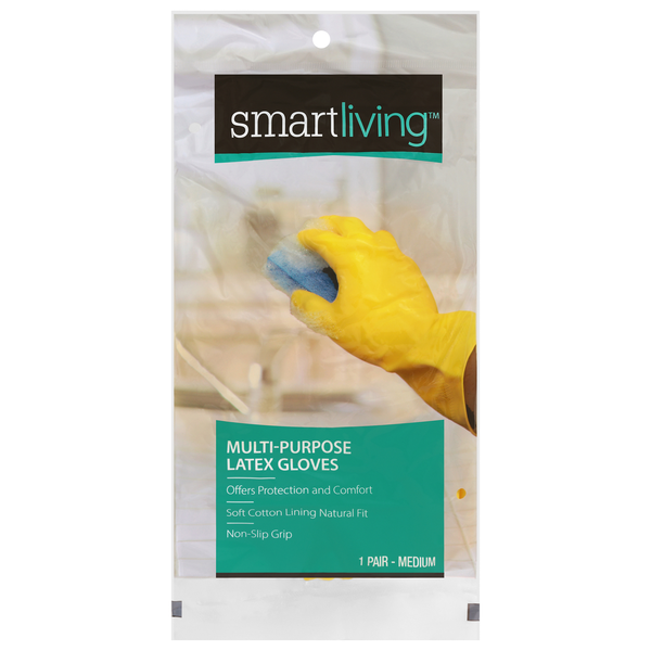 Save on Smart Living Multi-Purpose Latex Gloves Medium Order Online Delivery | Food Lion