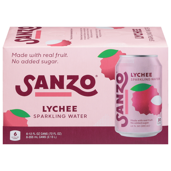 Save on Sanzo Lychee Sparkling Water - 6 pk Order Online Delivery | GIANT