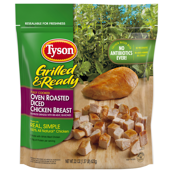 Save on Tyson Grilled & Ready Chicken Breast Oven Roasted Diced Frozen ...