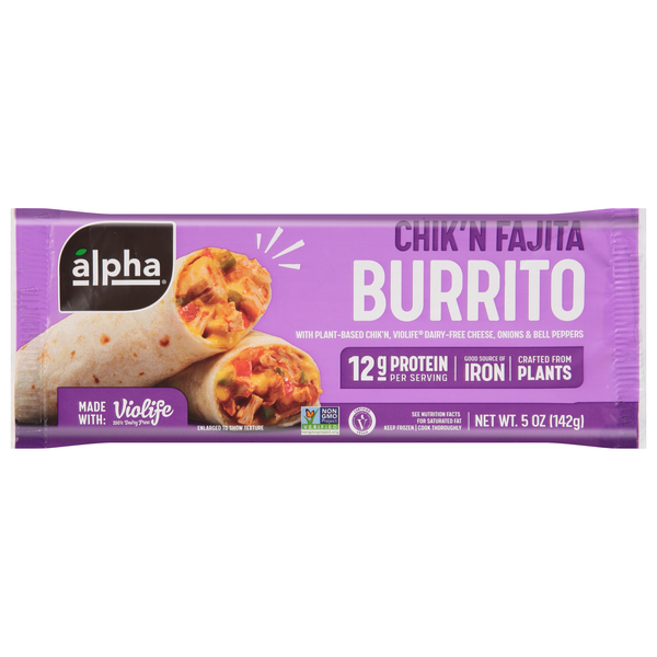 Save on Alpha Plant-Based Chik'n Fajita Burrito Order Online Delivery ...