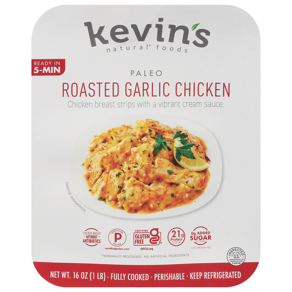 Save on Kevin's Natural Foods Paleo Roasted Garlic Chicken Refrigerated ...