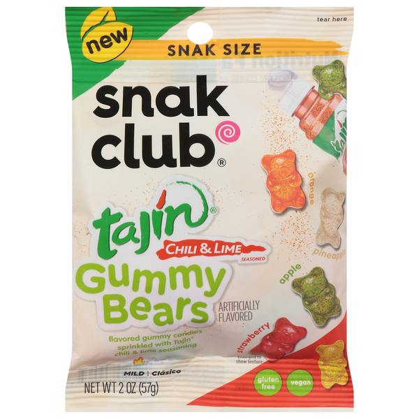 Save on Snak Club Tajin Chili & Lime Seasoned Gummy Bears Snak Size ...