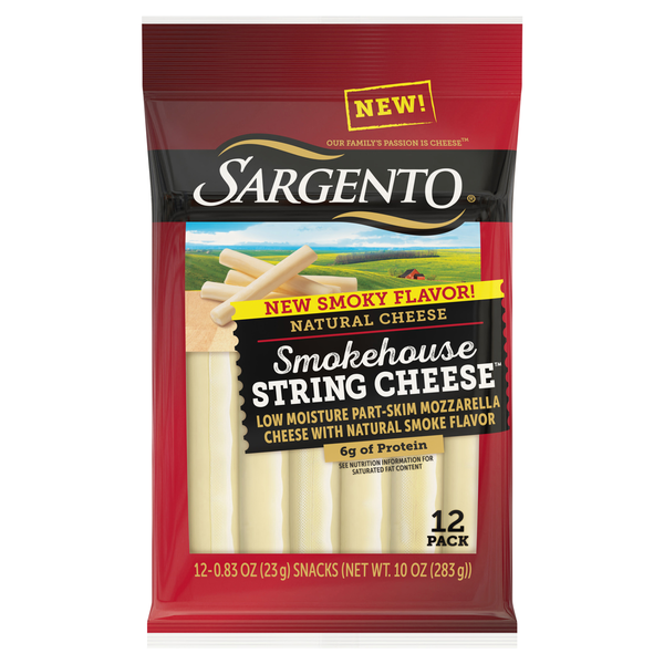 Save on Sargento Natural Smokehouse Mozzarella String Cheese - 12 ct ...