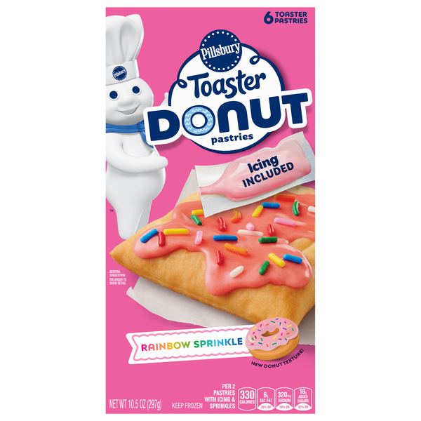 Save on Pillsbury Rainbow Sprinkle Toaster Donut Pastries - 6 ct Frozen ...