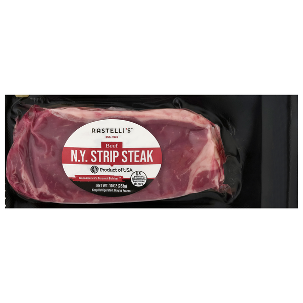 Save on Rastelli's Beef N.Y. Strip Steak Order Online Delivery | MARTIN'S