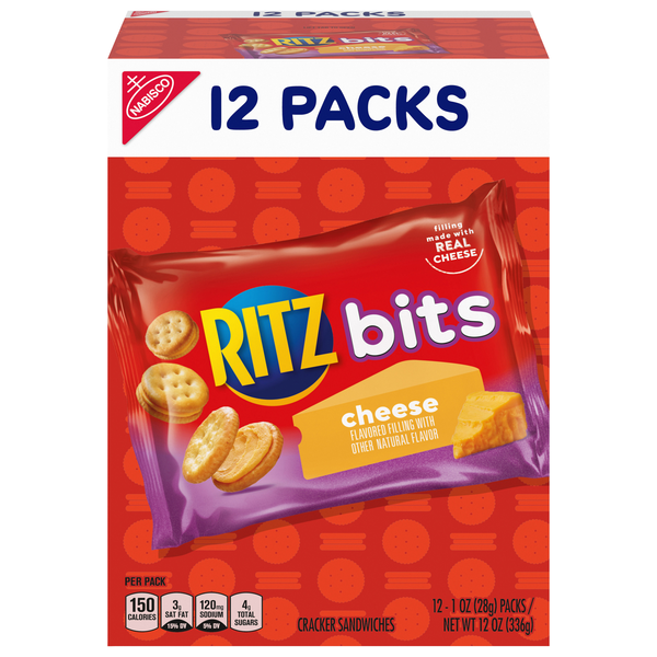 Save on Nabisco Ritz Bits Cheese Sandwich Crackers Packs - 12 ct Order ...