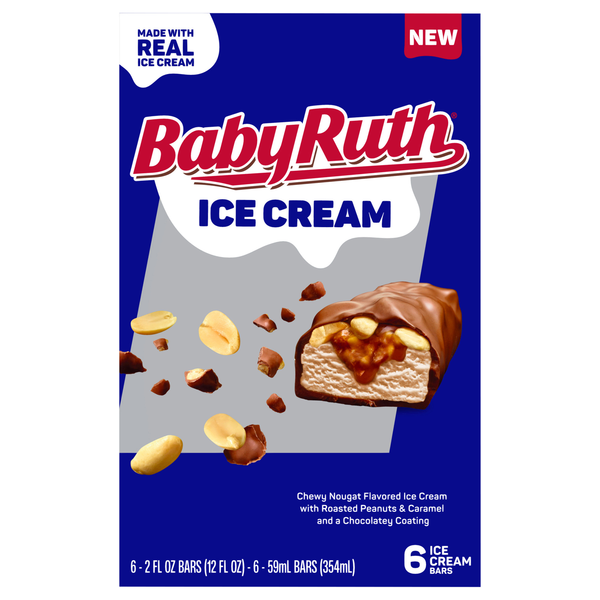 Save on Baby Ruth Ice Cream Bars - 6 ct Order Online Delivery | Giant